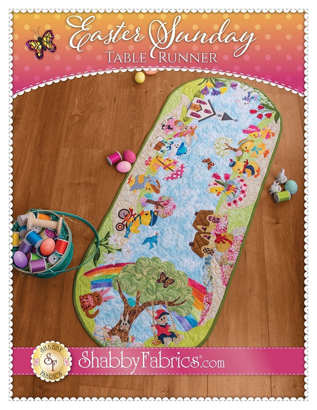 Easter Sunday Table Runner Sewing and Applique Pattern From Shabby ...
