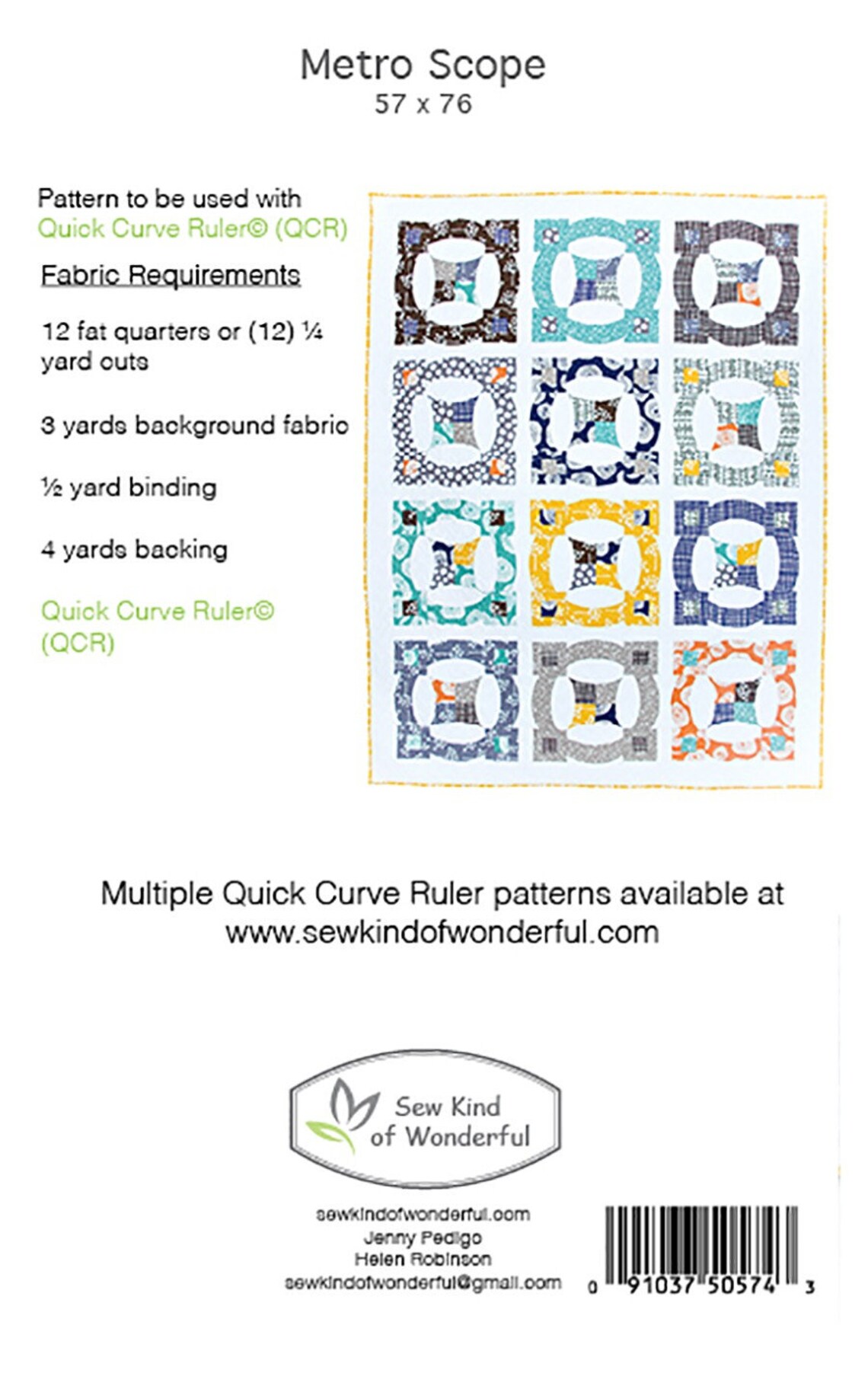 QCR Metro Scope Quilt A Pieced Quilting Pattern by Sew Kind - Etsy