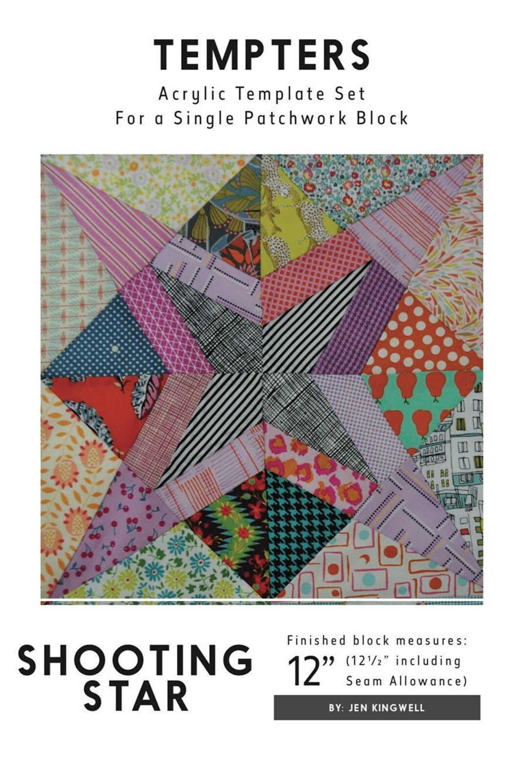 Shooting Star Tempter Quilt Quilting Pattern From Jen Kingwell Designs ...