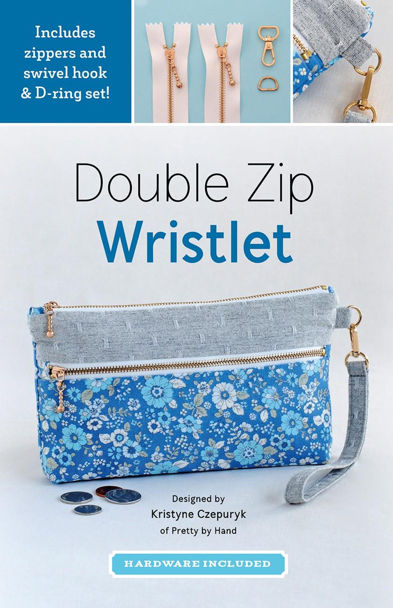 Double Zip Wristlet Kit Sewing Pattern From Zakka Workshop BRAND NEW ...