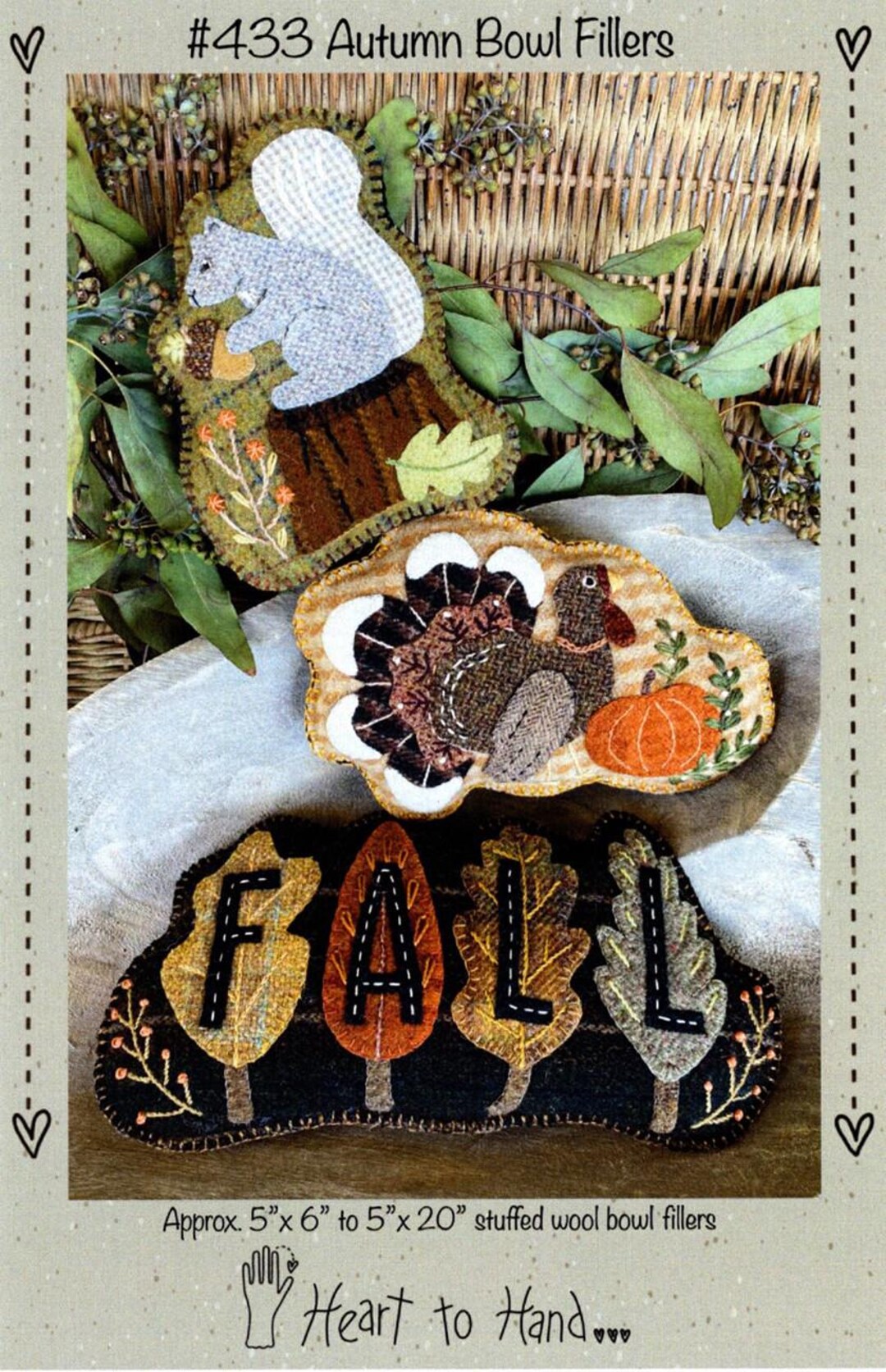 Autumn Bowl Fillers Sewing Pattern, From Heart to Hand BRAND NEW ...