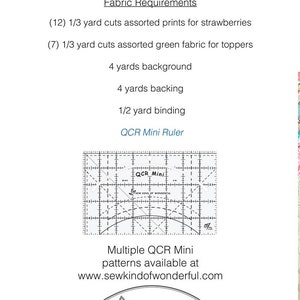 QCR Mini- Mod Strawberries Quilt, A Pieced Quilting Pattern by Sew Kind ...