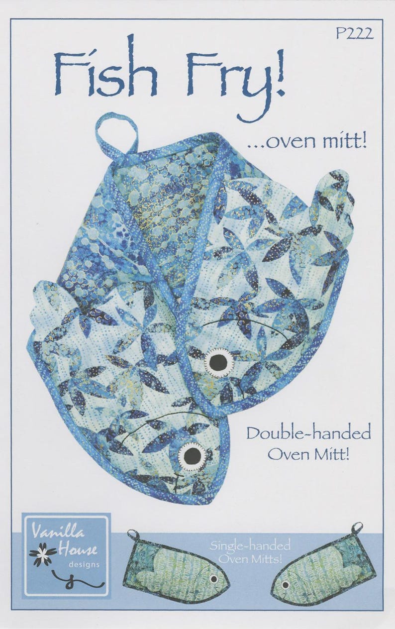 Fish Fry Oven Mitt Sewing Pattern, by Barbara Brunson, From Vanilla ...