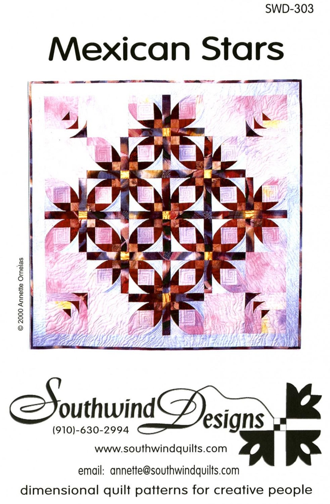 Mexican Stars Quilt Quilting Pattern From Southwind Designs BRAND NEW ...