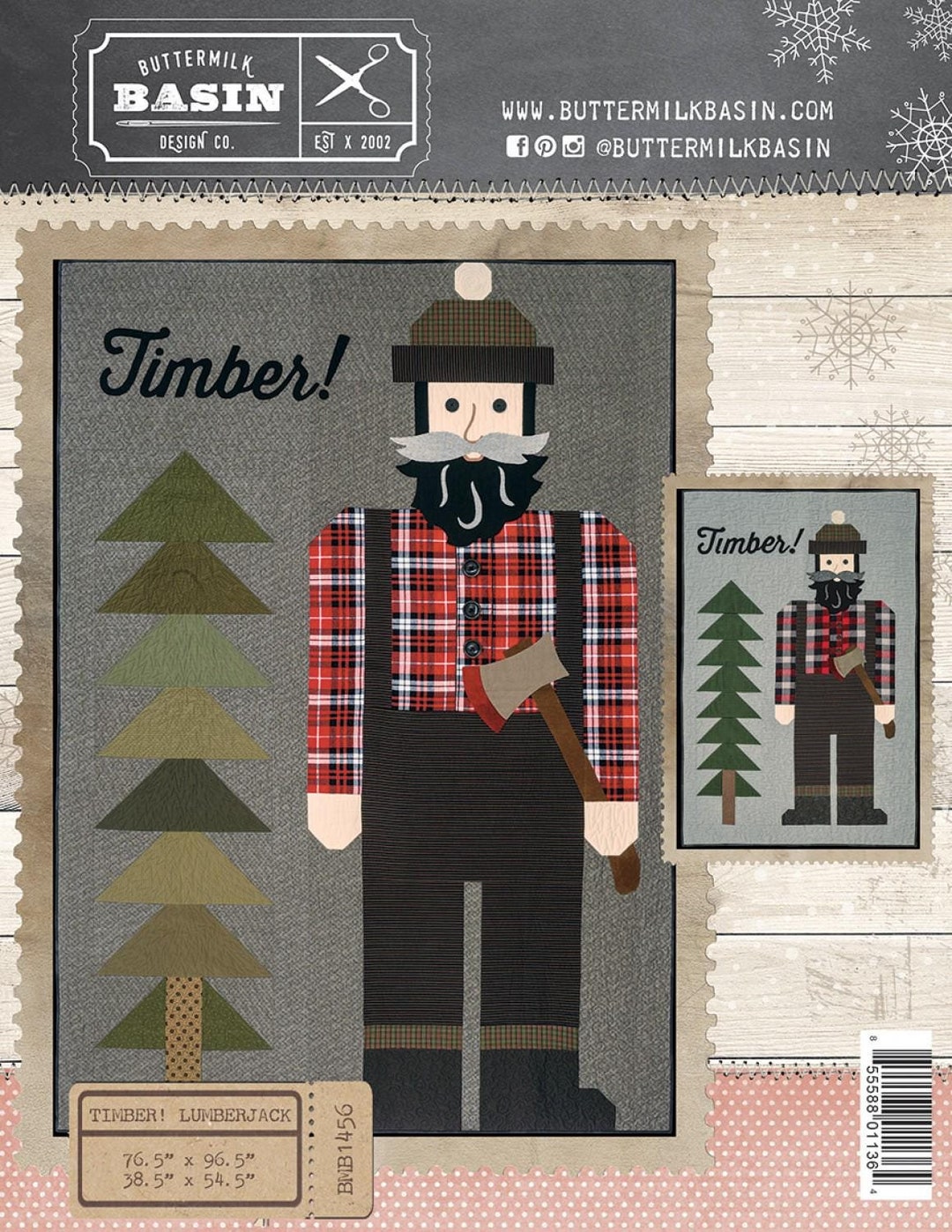 TIMBER! Lumberjack Quilt Quilting Pattern From Buttermilk Basin BRAND ...