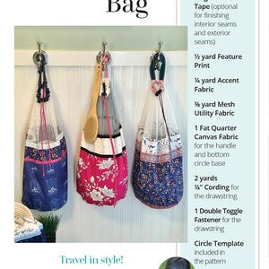 Travel Laundry Bag Sewing Pattern From Angela Pingel Designs BRAND NEW ...