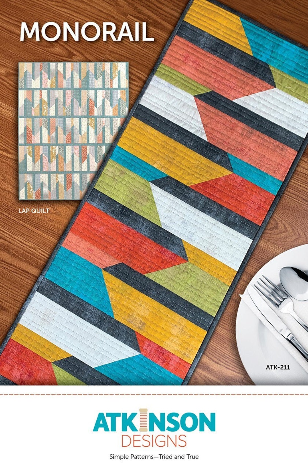 Monorail Table Runner Quilting Pattern From Atkinson Designs BRAND NEW ...