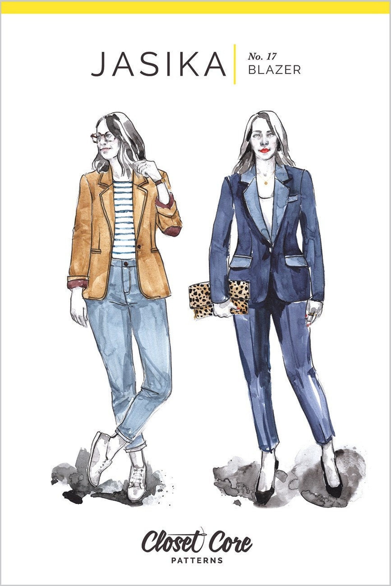 Jasika Blazer Coat Sewing Pattern, Sizes 0-20, From Closet Core Pattern ...