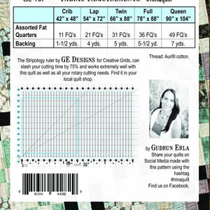 Nina Quilt Pieced Quilting Pattern From G.E. Quilt Designs BRAND NEW ...