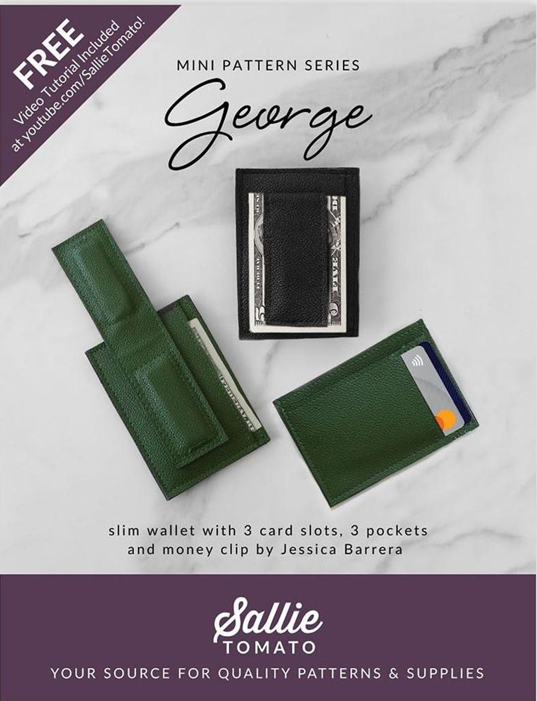 George Money Clip Wallet Sewing Pattern From Sallie Tomato BRAND NEW ...