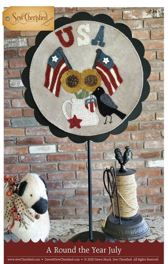 A Round the Year July Wool Sewing Pattern From Sew Cherished - Etsy