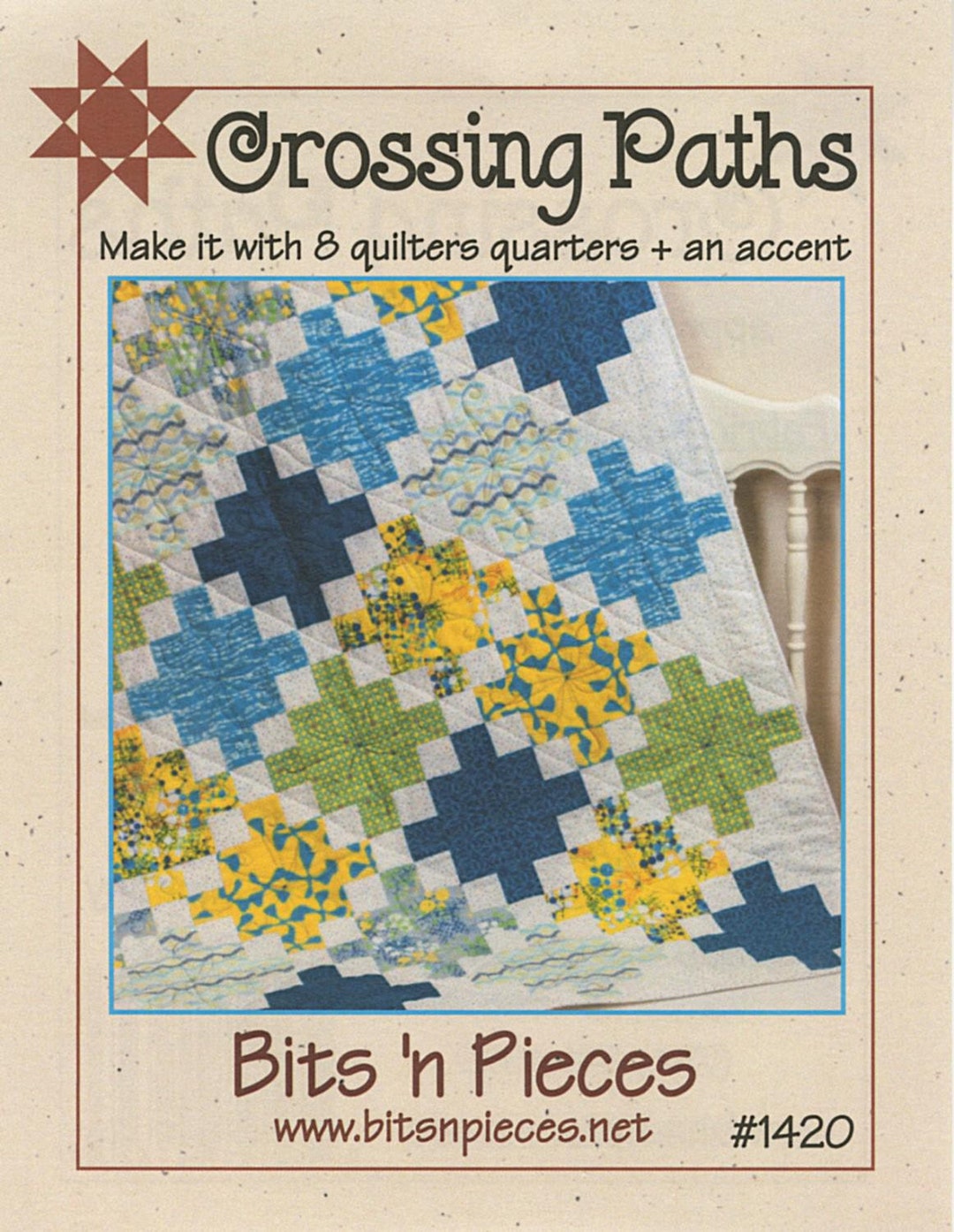 Crossing Paths Quilt Quilting Pattern, From Bits 'N Pieces BRAND NEW ...