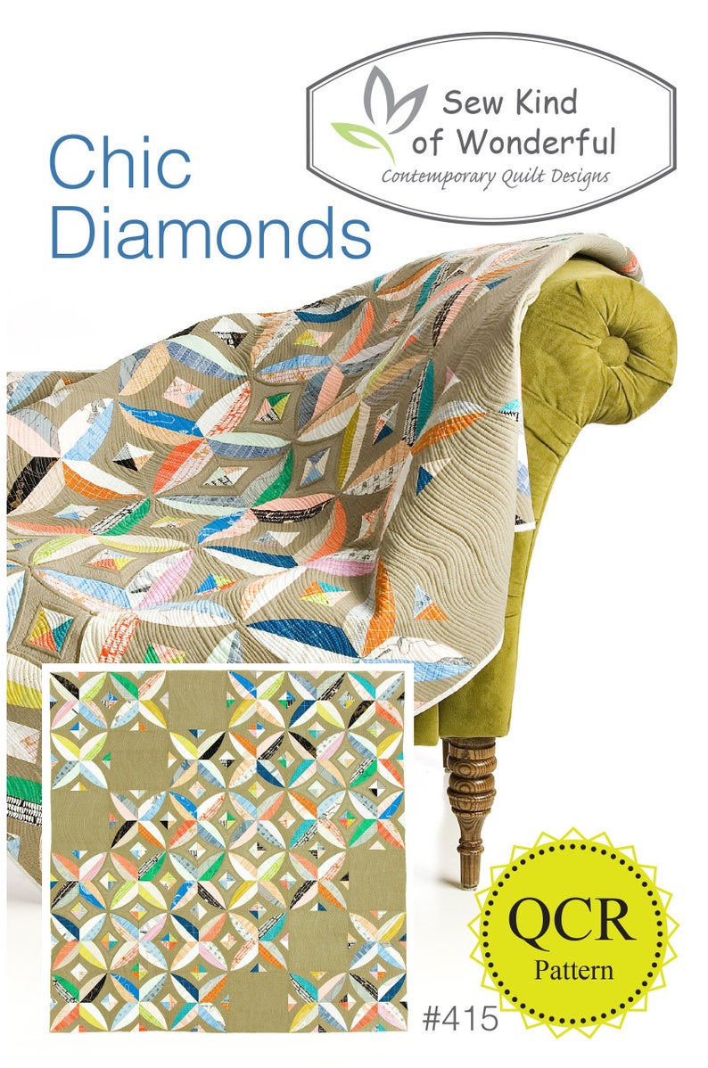 QCR Chic Diamonds Quilt A Pieced Quilting Pattern by Sew - Etsy
