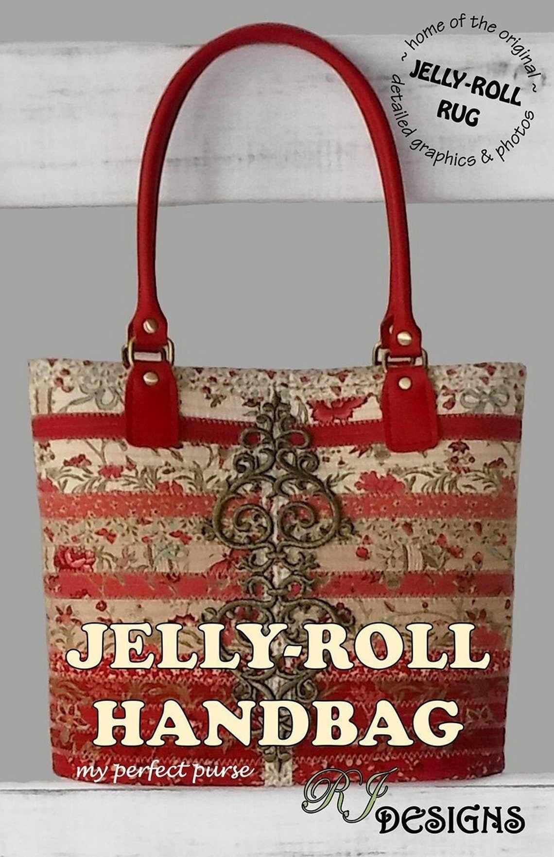 Jelly-roll Handbag Tote Purse Sewing Pattern From R.J. Designs BRAND ...