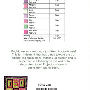 Oasis Quilt Quilting Pattern, From Tamarinis Patterns BRAND NEW, Please ...