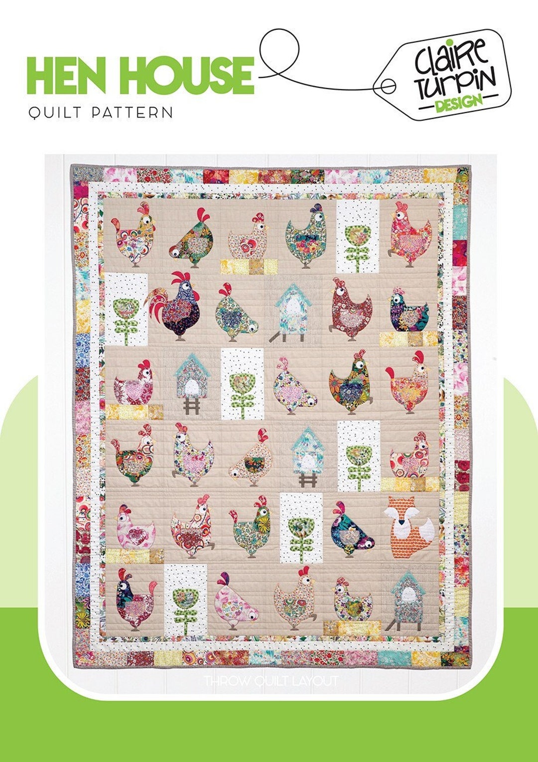 Hen House Quilt Applique Quilting Pattern From Claire Turpin Design ...