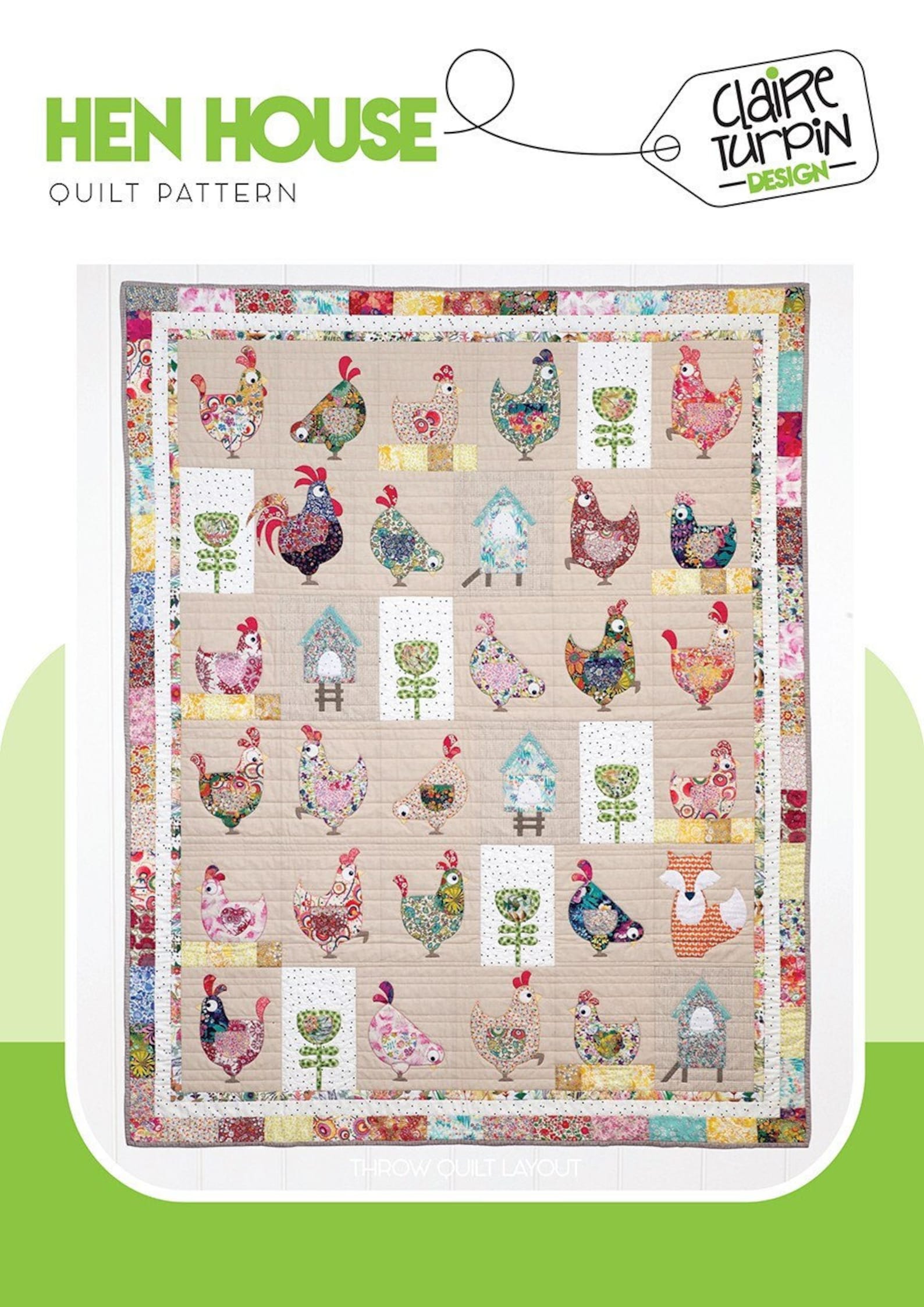 Hen House Quilt Applique Quilting Pattern From Claire Turpin Design ...
