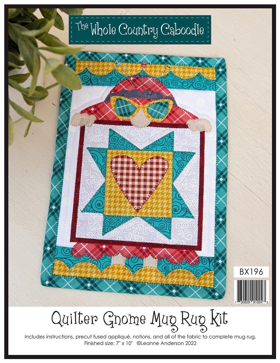 Quilter Gnome Mug Rug Applique Kit From the Whole Country Caboodle ...