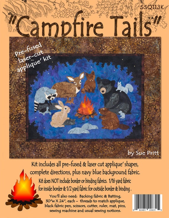 Campfire Tails Applique Kit and Quilt Pattern From Sweet - Etsy