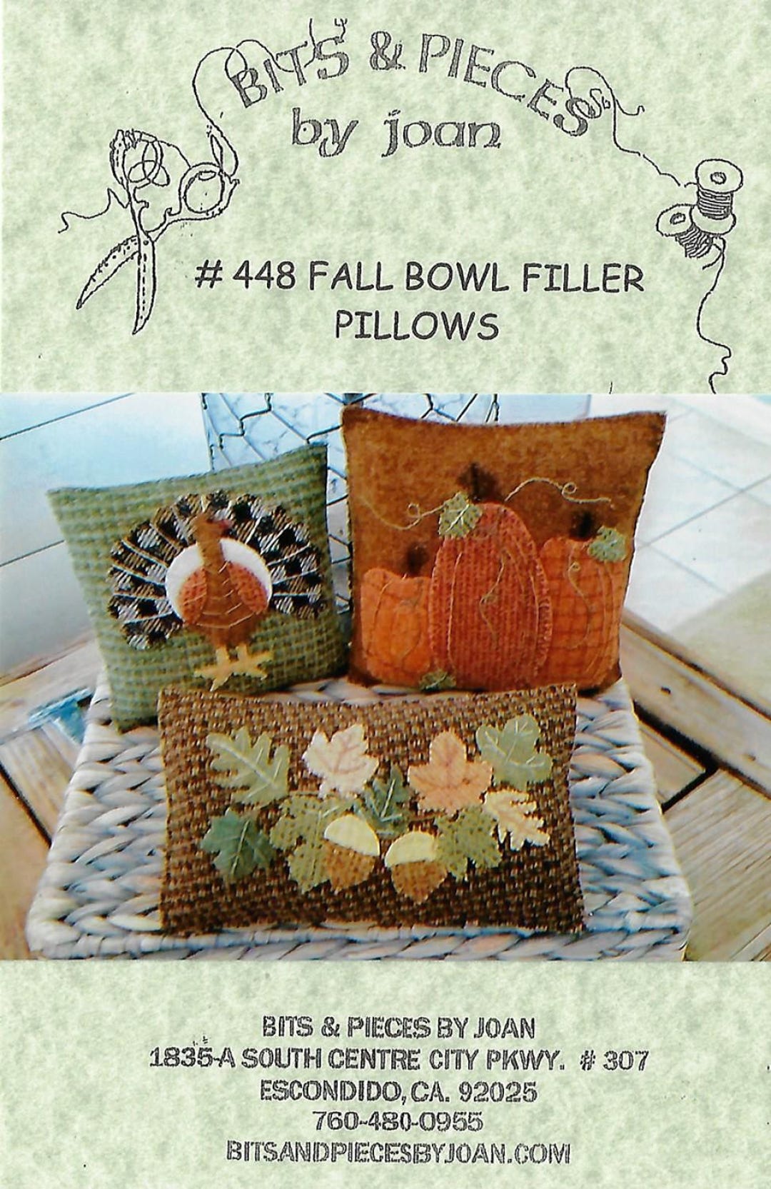 Fall Bowl Filler Pillows Sewing Pattern, by Joan Grenke From Bits and ...
