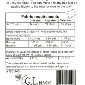 Strips and Salsa Quilt Quilting Pattern From G.E. Quilt Designs BRAND ...