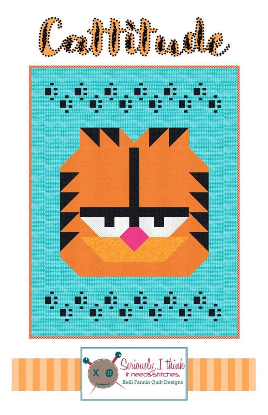 Cattitude Quilt Quilting Pattern, From Kelli Fannin Quilt Designs BRAND ...