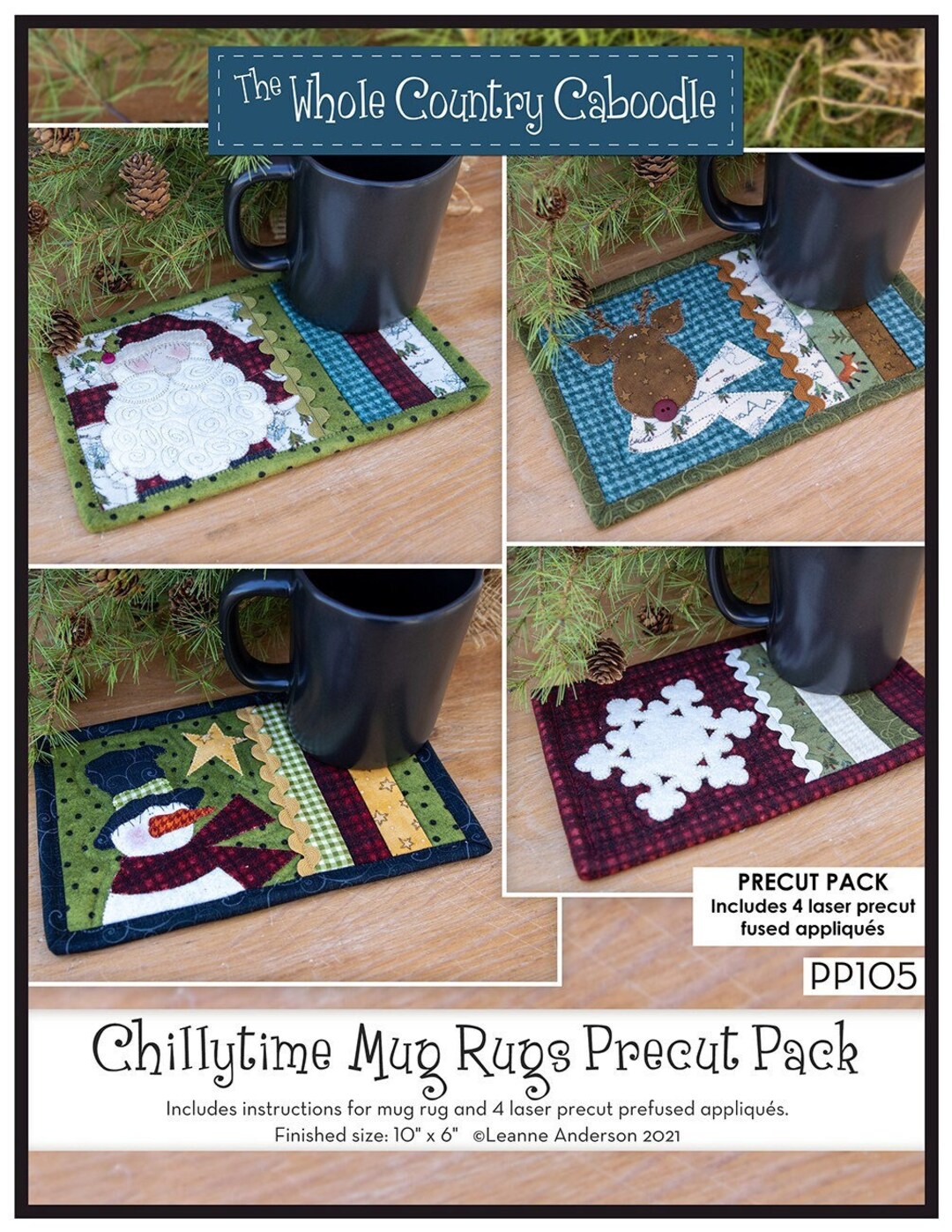 Chillytime Mug Rugs Applique Precut Pack, From the Whole Country ...
