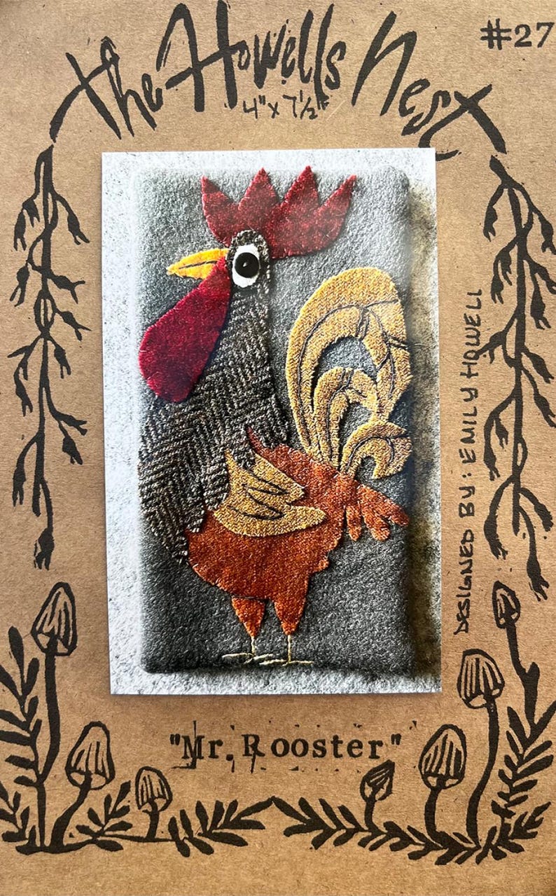 Mr. Rooster Sewing Pattern, From Howells Nest BRAND NEW, Please See ...