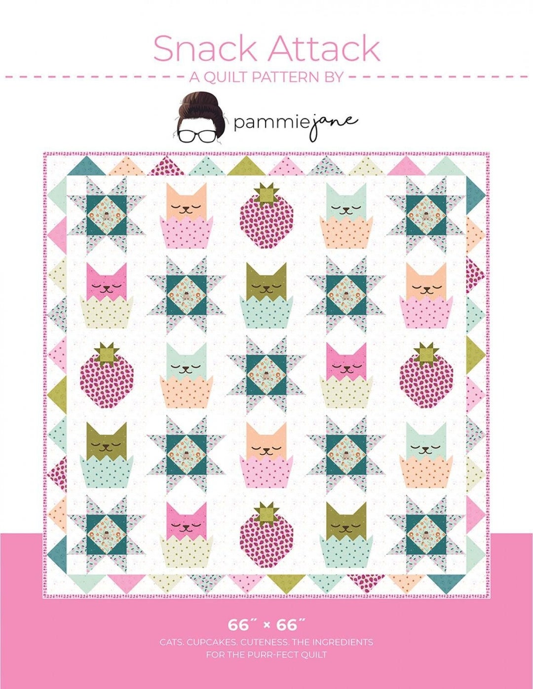 Snack Attack Cat Quilt Quilting Pattern, From Pammie Jane BRAND NEW ...