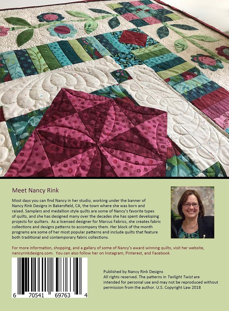 Twilight Twist Pieced Quilt Pattern From Nancy Rink Designs - Etsy