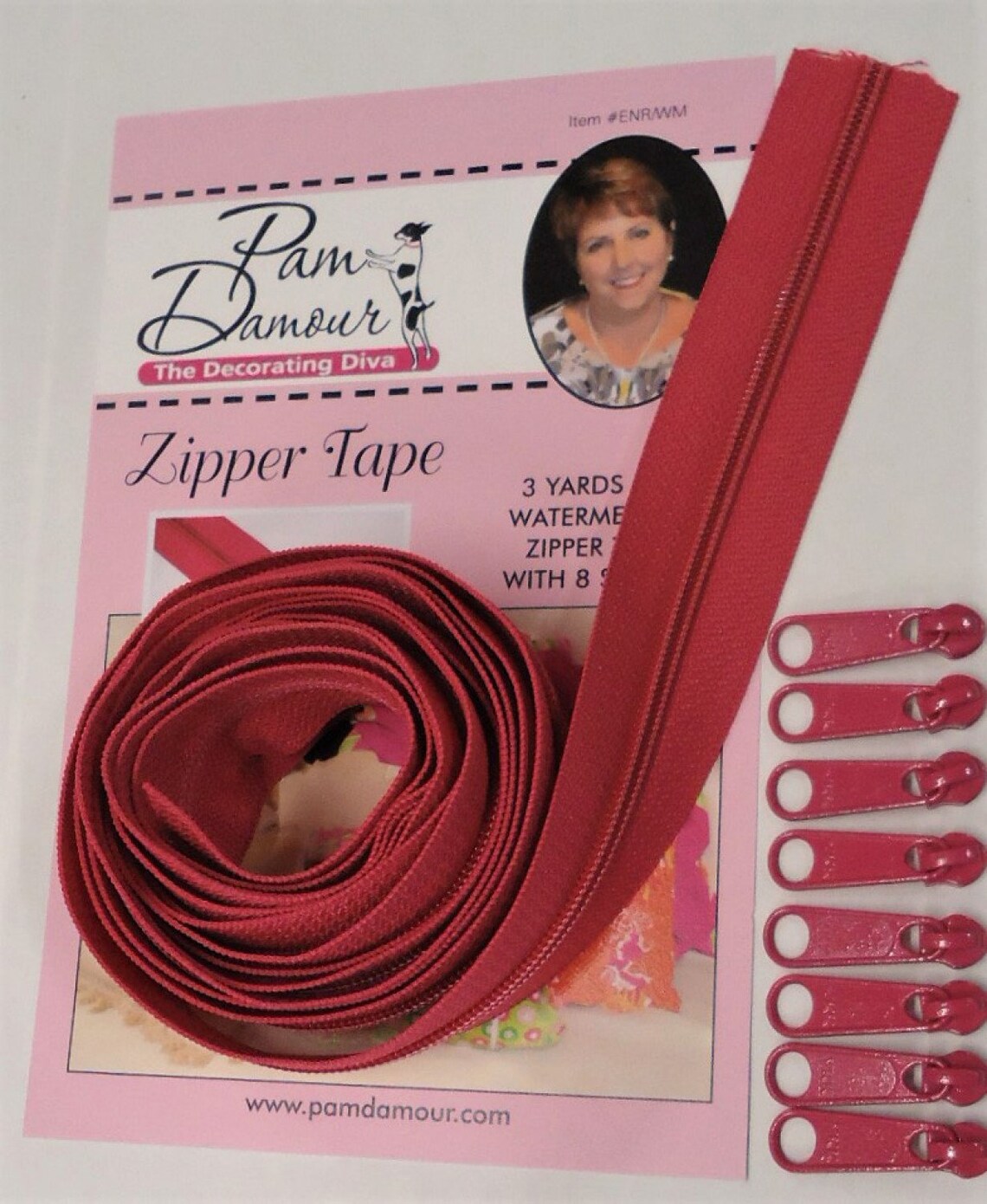 3 Yards of Reversible Coil Zipper Tape With 8 Slides, 12 Color Choices ...