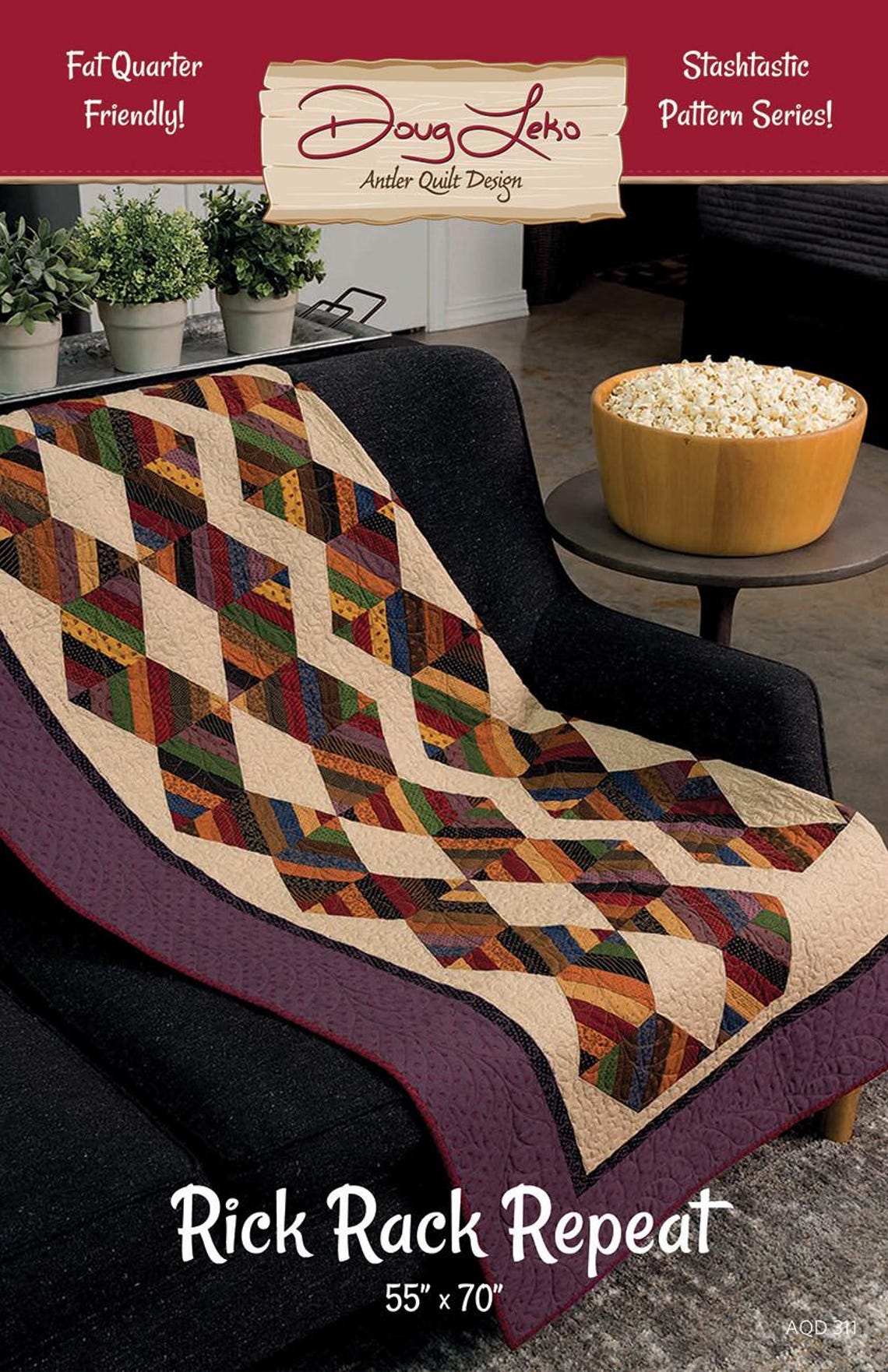 Rick Rack Repeat Quilt Quilting Pattern, From Antler Quilt Design BRAND ...