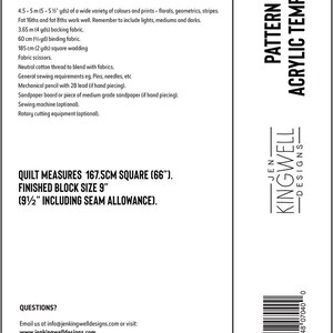 Halo Quilt Quilting Pattern With Acrylic Template From Jen Kingwell ...