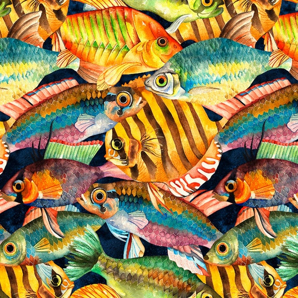Tropical Fish Fabric - Etsy