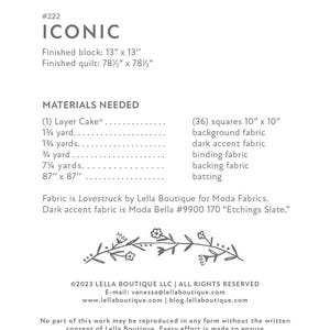 Iconic Quilt Quilting Pattern, From Lella Boutique Patterns, Please See ...