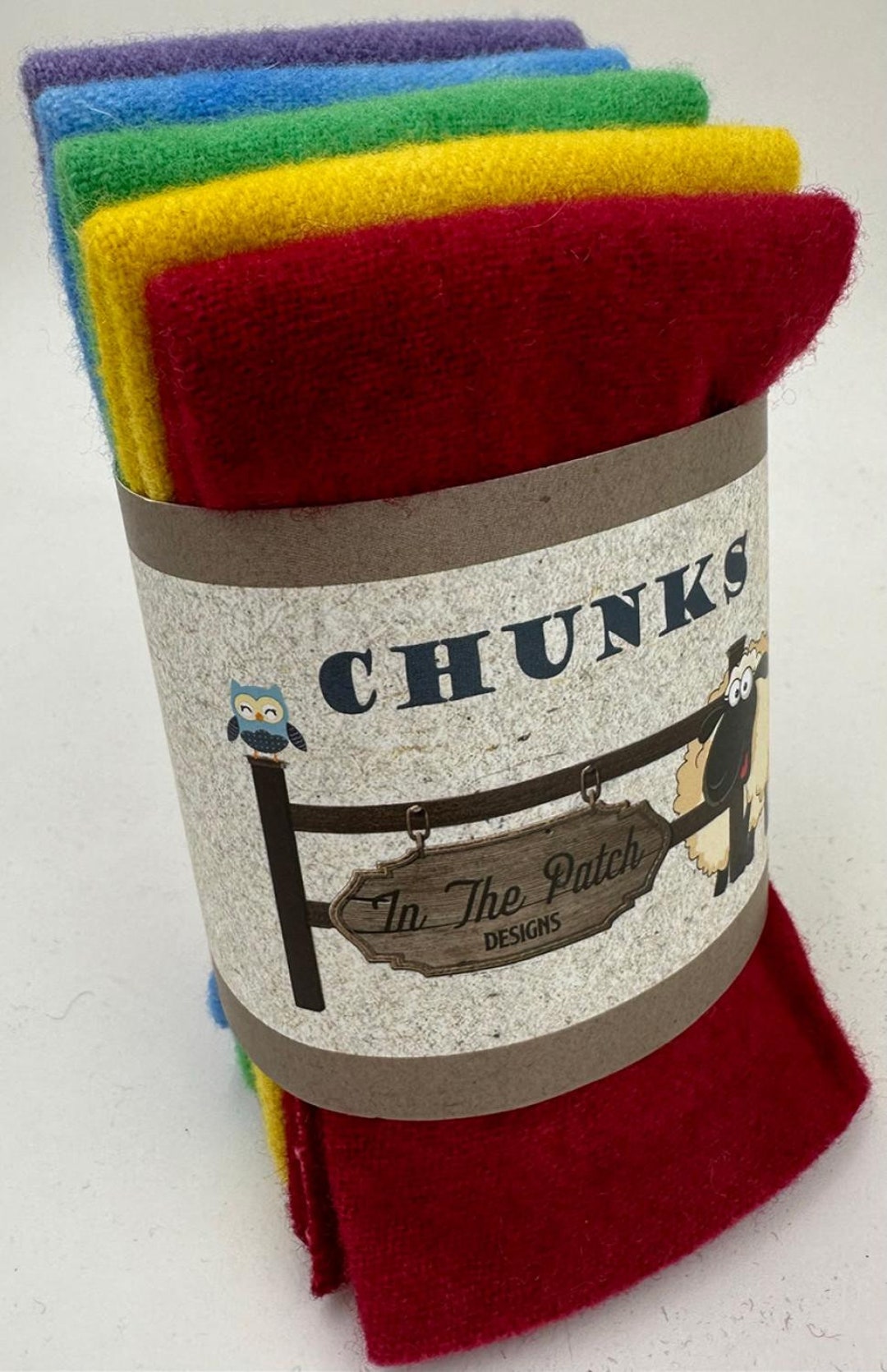 Assorted Wool Chunks, in Packs of 5 Hand Dyed Pieces of Wool, From in ...