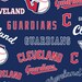 MLB Cleveland Guardians All Over Baseball Team Cotton Fabric, Priced by ...