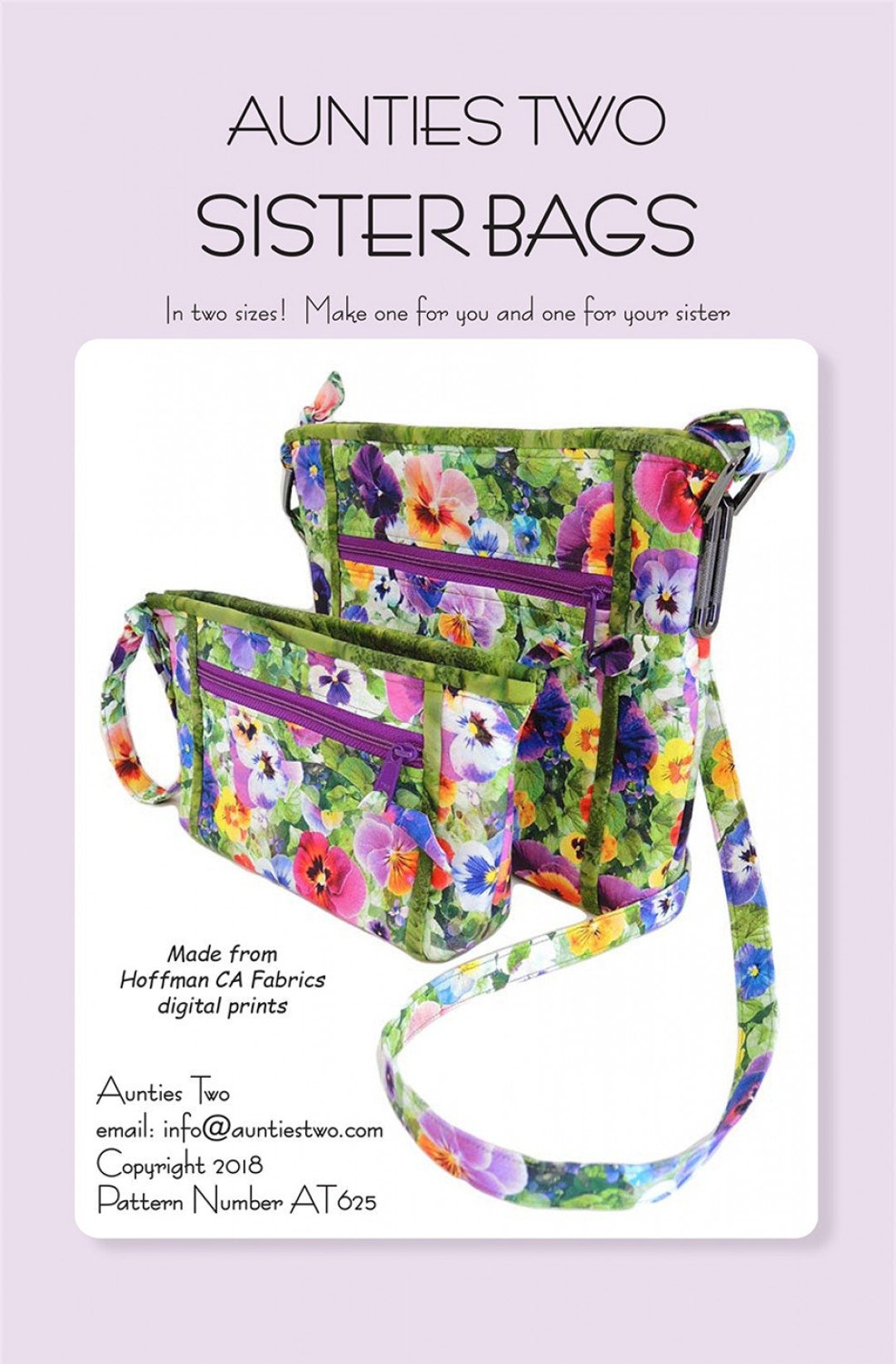 SISTER BAGS Sewing Pattern, Make Two Sizes- 1 for You & 1 for Your ...