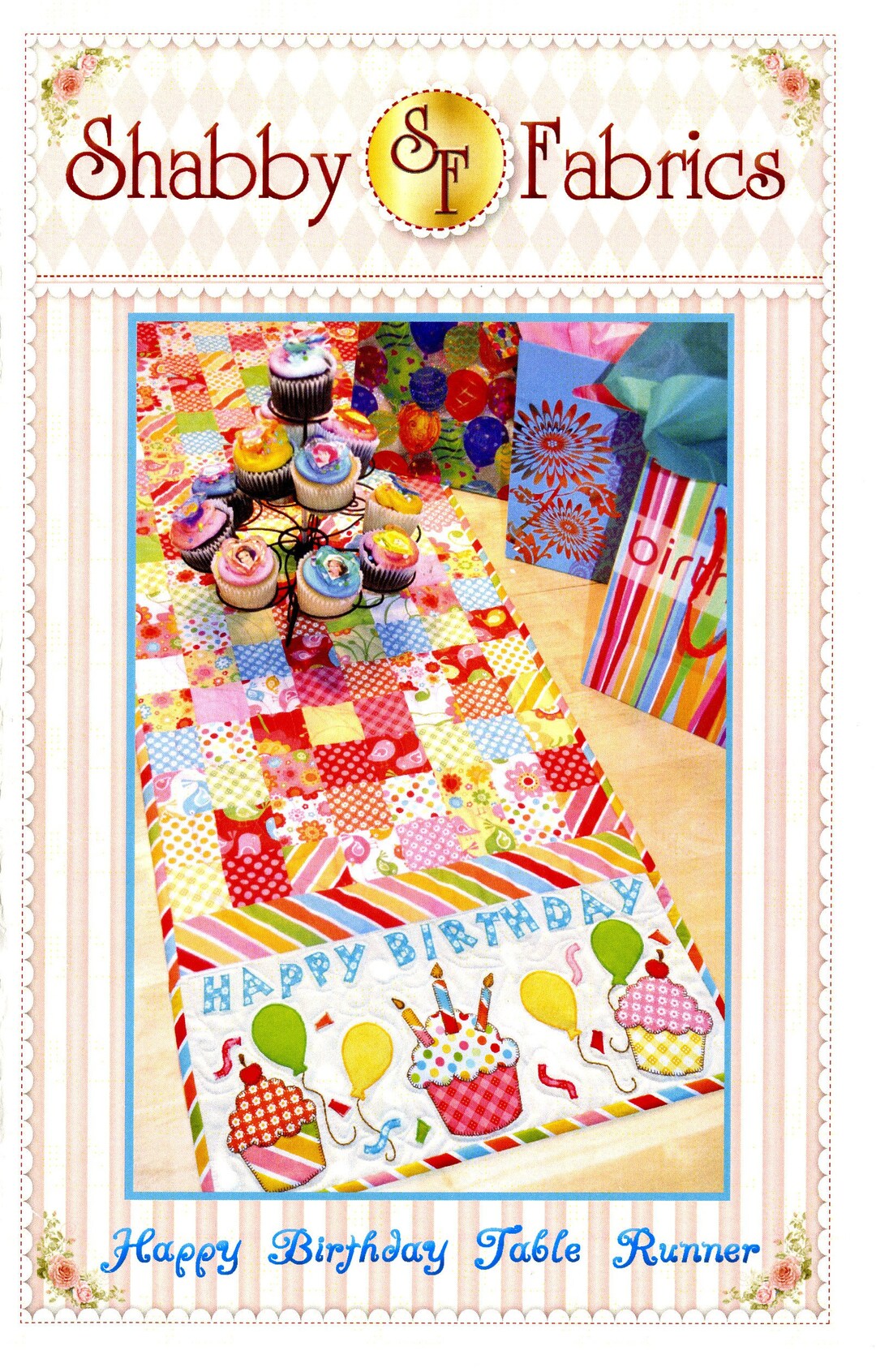 Happy Birthday Table Runner Quilting and Sewing Pattern From Shabby ...