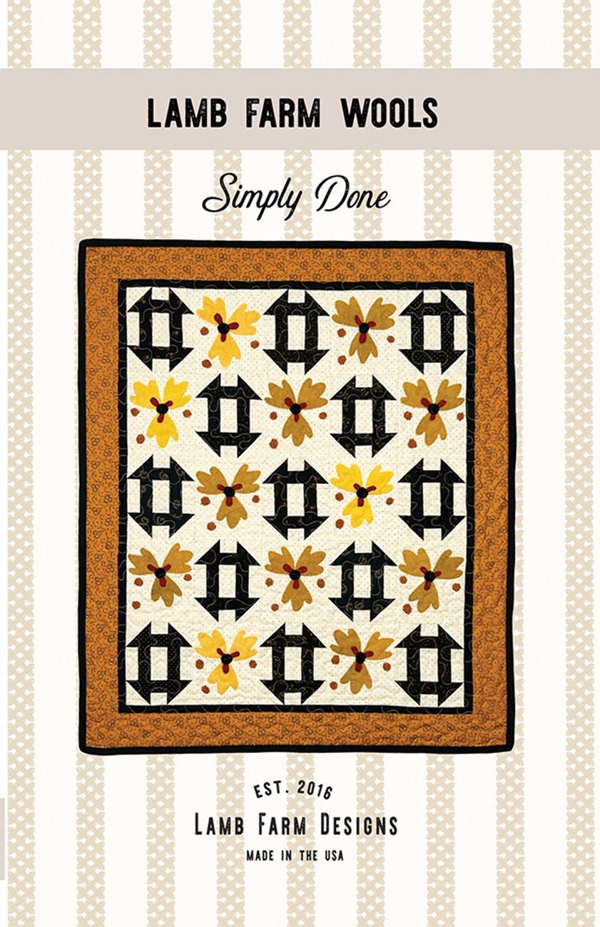 Simply Done Quilt Quilting Pattern From Lamb Farm Designs BRAND NEW ...