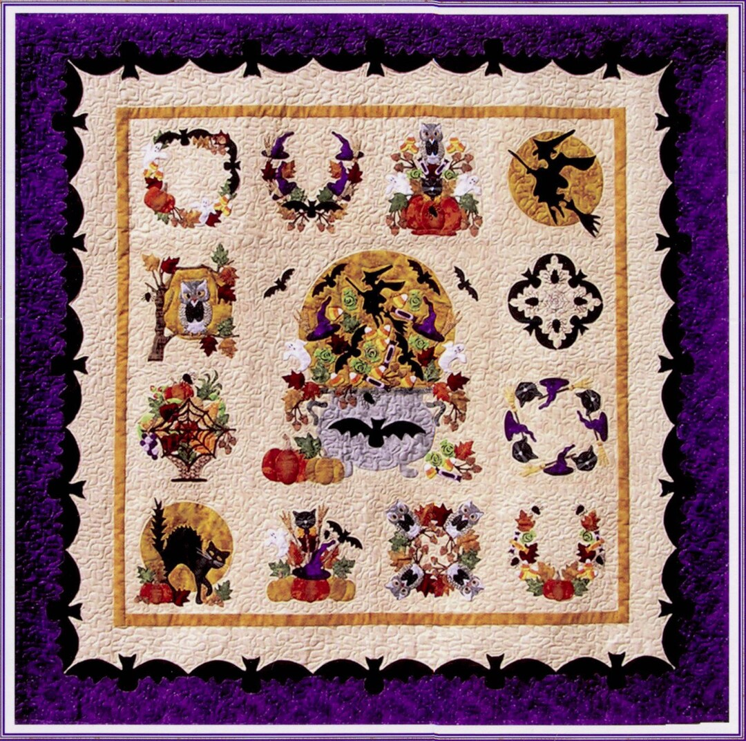 Baltimore Halloween BOM Applique Quilt Pattern From P3 Designs BRAND ...
