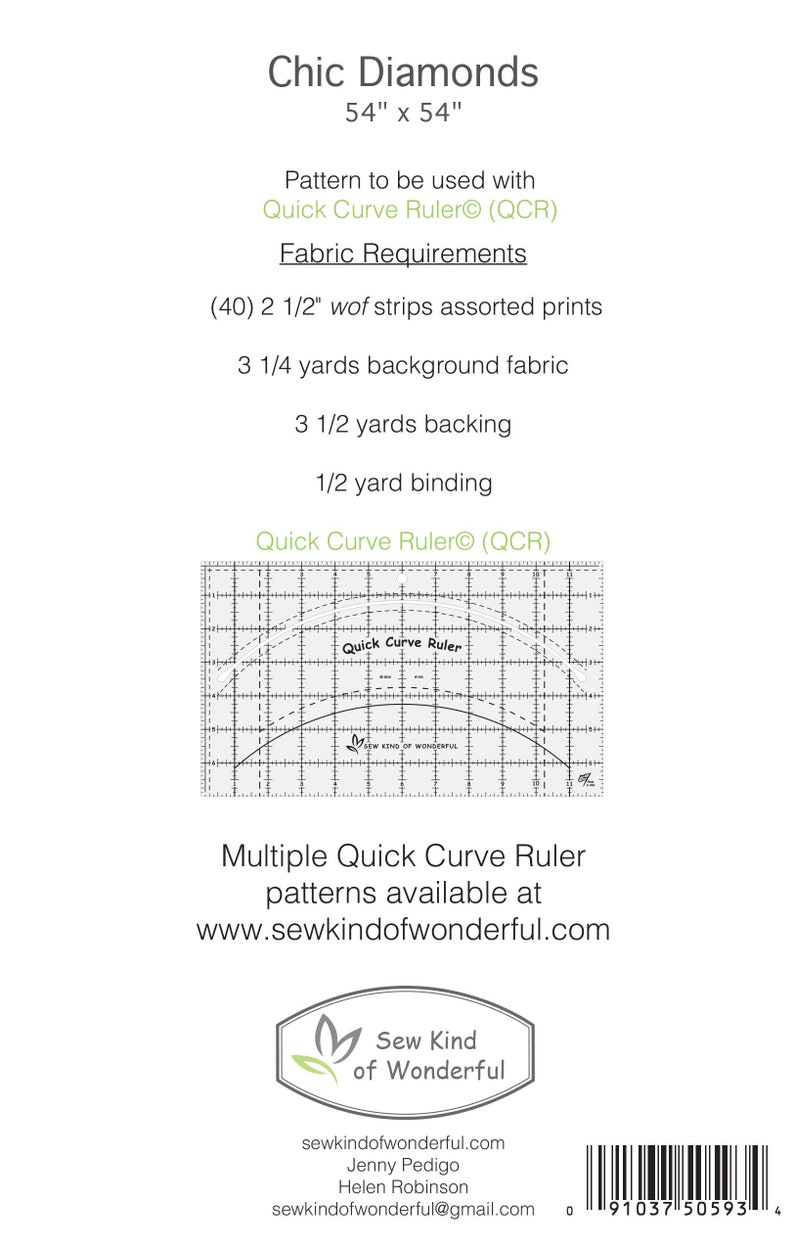 QCR Chic Diamonds Quilt A Pieced Quilting Pattern by Sew - Etsy