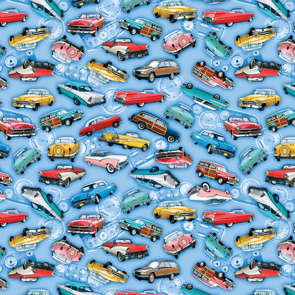 Classic Car Fabric - Etsy