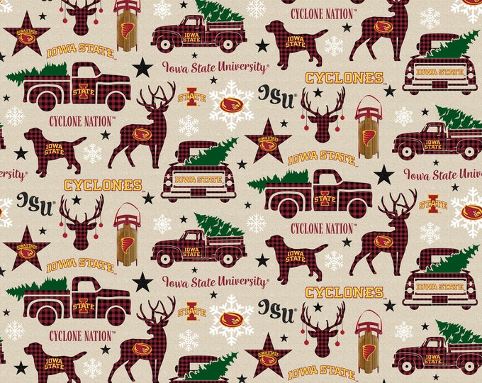 The Iowa State University Cyclones Home State All Over Cotton Fabric ...