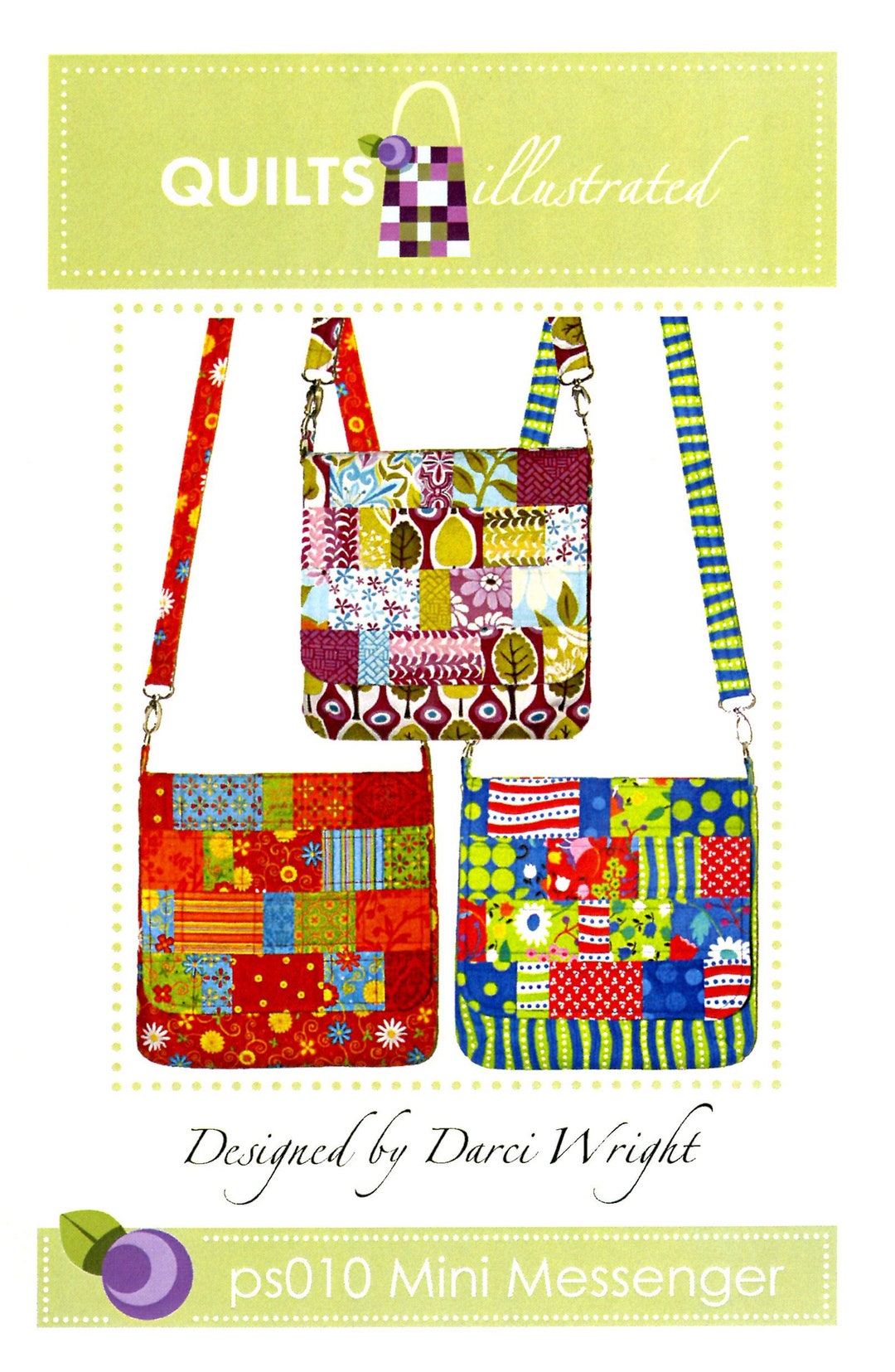 Mini Messenger Bag Purse Sewing and Quilting Pattern From Quilts ...