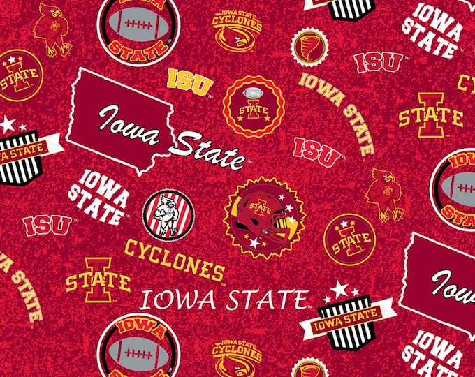 The Iowa State University Cyclones Home State All Over Cotton Fabric ...