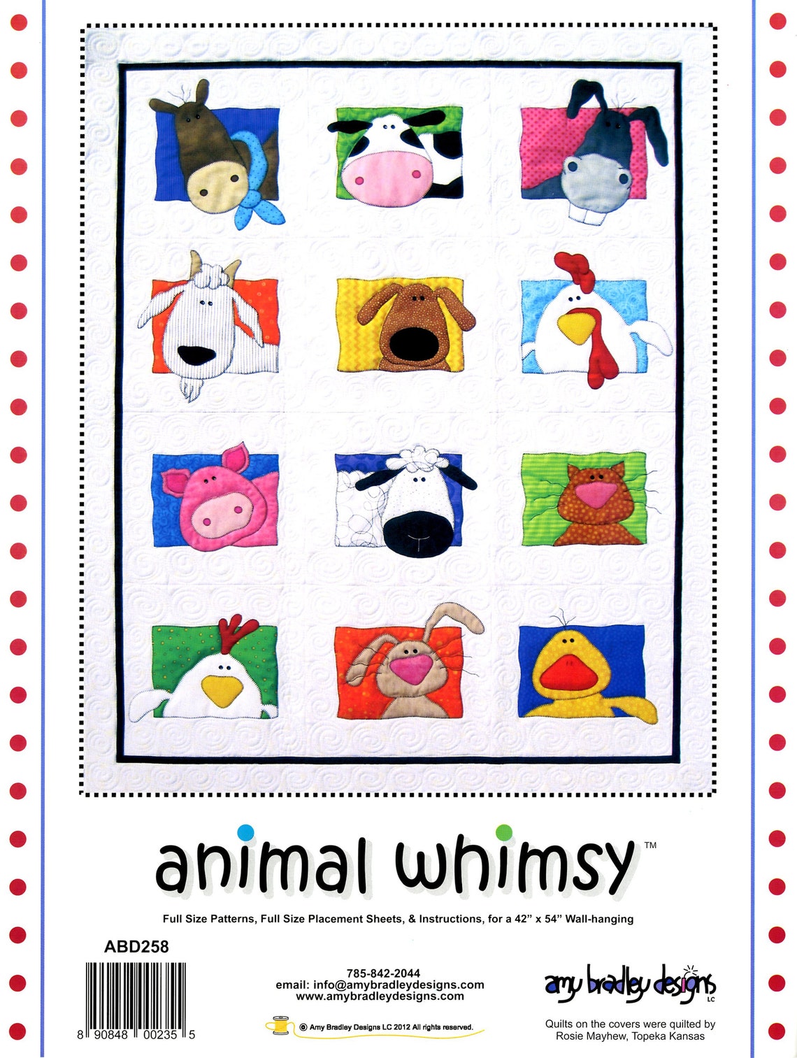 Animal Whimsy Quilt Applique Quilting Pattern From Amy - Etsy