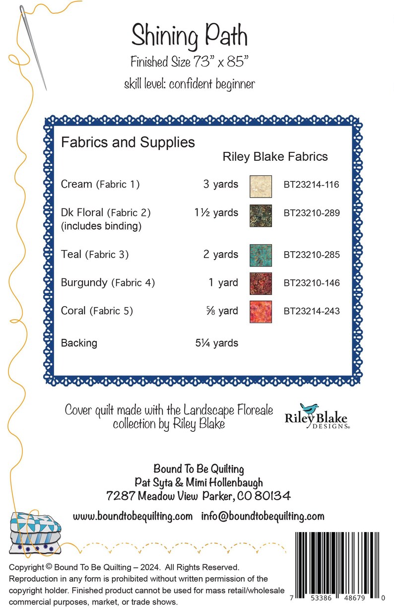 Shining Path Quilt Pattern, From Bound to Be Quilting BRAND NEW, Please ...