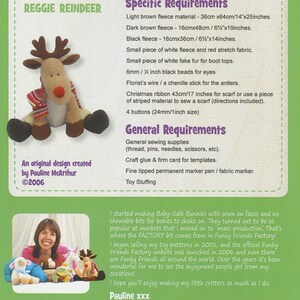 Reggie Reindeer Plush Toy Sewing Pattern From Funky Friends Factory NEW ...