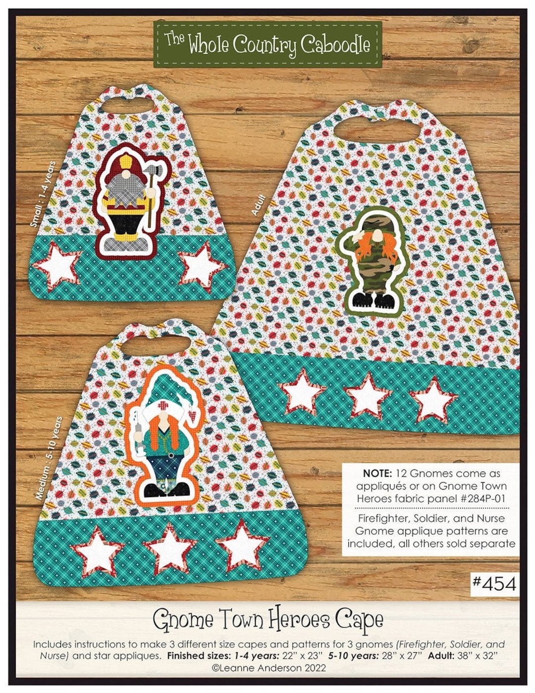 Gnome Town Heroes Aprons Applique Pattern, 3 Sizes to Make, From the ...